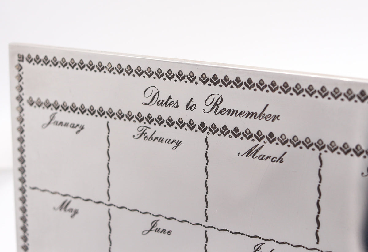 CARTIER Paris 1970 Desk Calendar For Important Dates In .925 Sterling ...