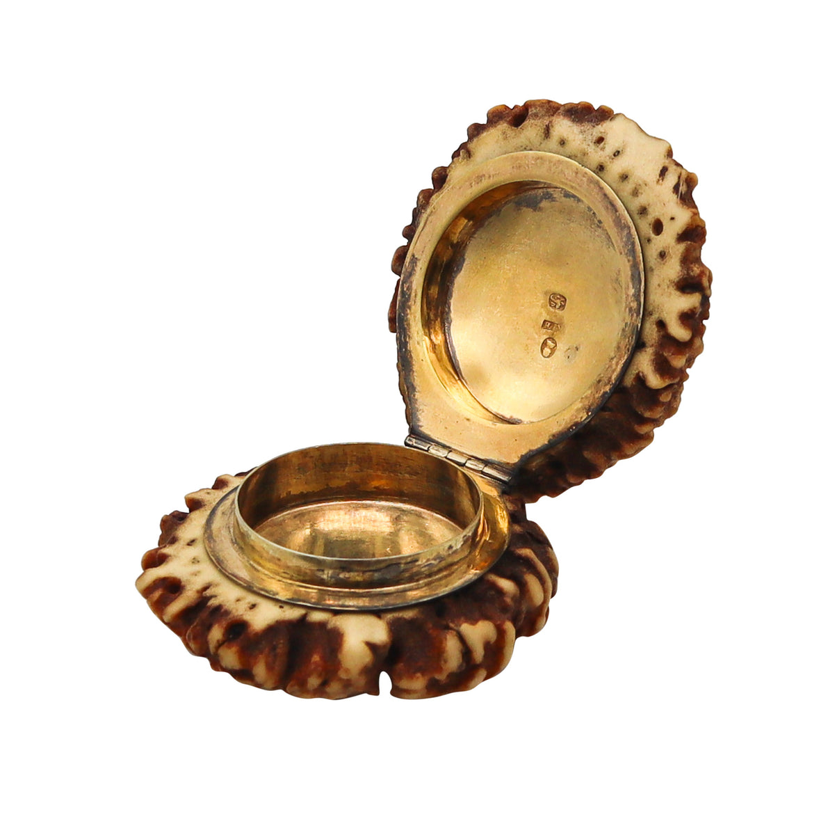 ROBERT MITCHELL 1824 Birmingham Georgian Snuff Box In Gilt Sterling Si ...