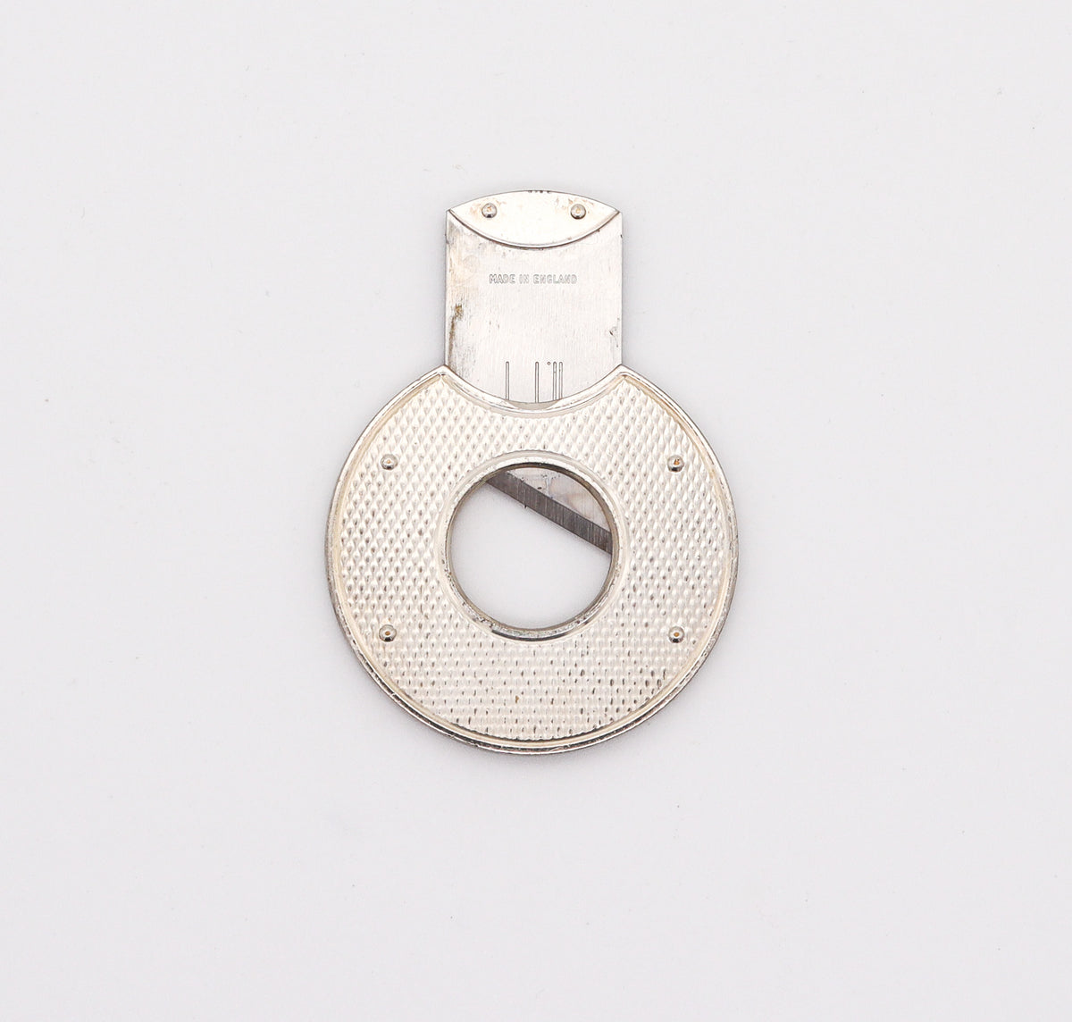 ALFRED DUNHILL London Round Cigar Cutter In Steel And .925 Sterling Si ...