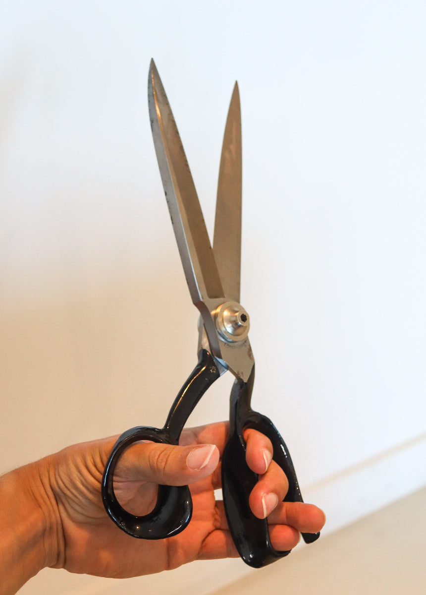 WISS 1950 Vintage Oversized Taylor Giant Scissor In Steel And Black La ...