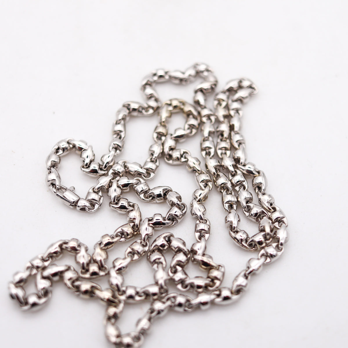 -Antonio Songa Italian Modernist Links Chain in Solid 18Kt White Gold ...