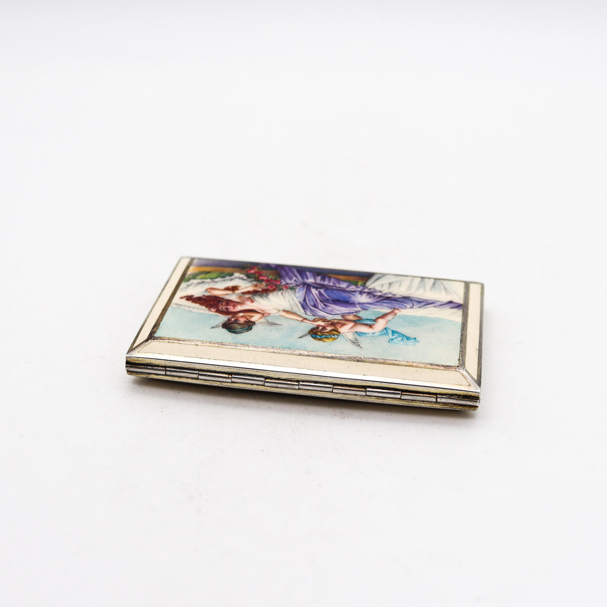 Austria 1900 Art Nouveau Exceptional Allegorical Enamel Box In .935 St ...