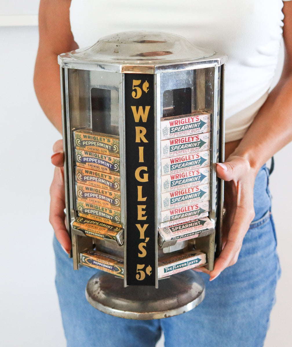 WRIGLEY'S 1920 Art Deco Antique Revolving Counter Display For Gum Cand ...