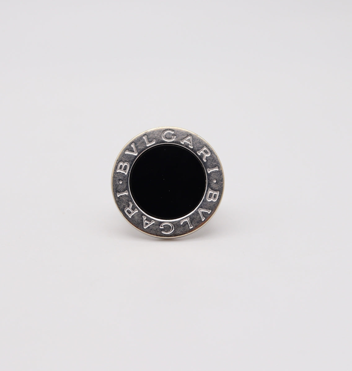 BVLGARI Milano Signature Cocktail Ring In 18Kt White Gold With Round O ...