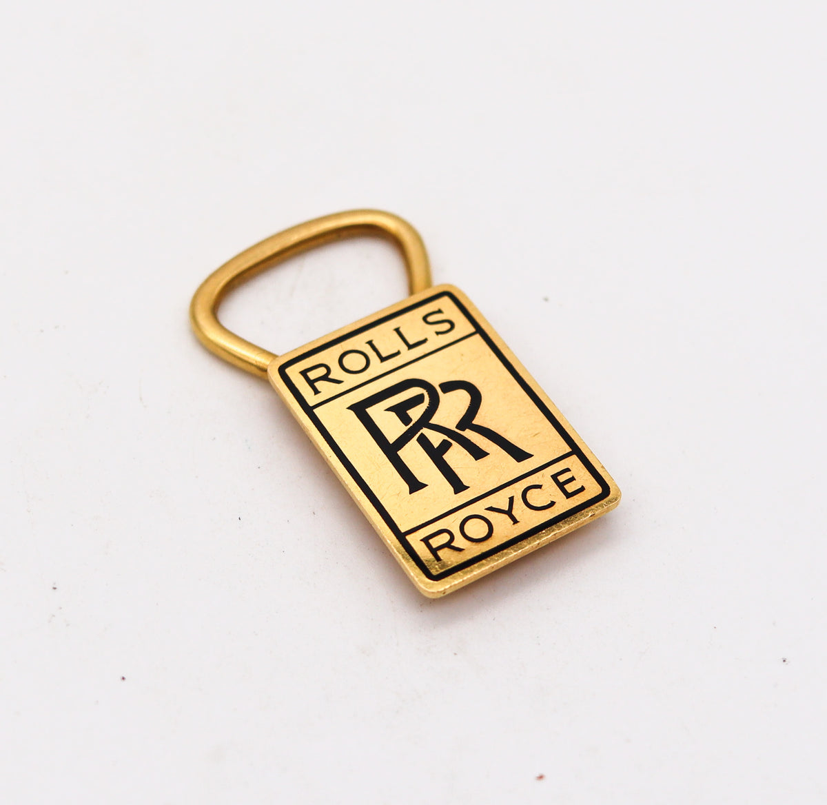 -Bvlgari Roma 1970 Rolls Royce Key Chain In 18Kt Yellow Gold With Blac ...
