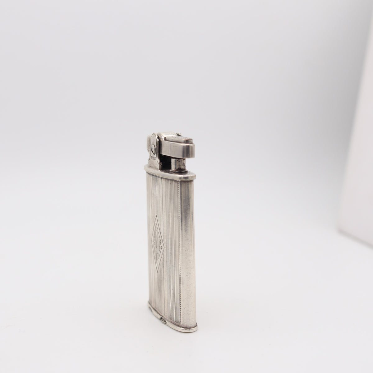 RONSON 1930 Junior Sport Second Thumb Model Petrol Lighter In .925 Ste ...