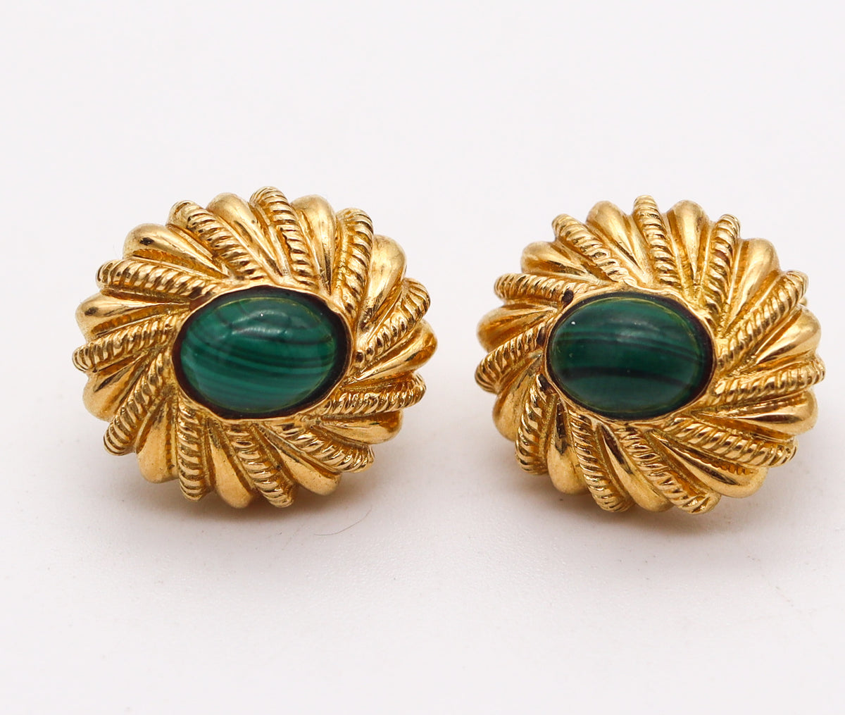 TIFFANY & CO. 1970 Schlumberger Clips-On Earrings In 18Kt Gold With Ma ...