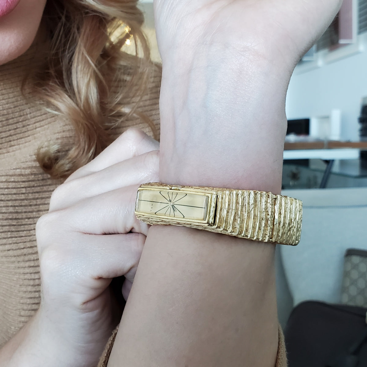 Trabert And Hoeffer Mauboussin 1970 Retro Modernist Watch Bracelet In ...