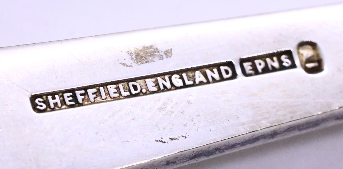 SHEFFIELD ENGLAND .925 STERLING SILVER TABLE PAIR OF SALAD SERVERS ...