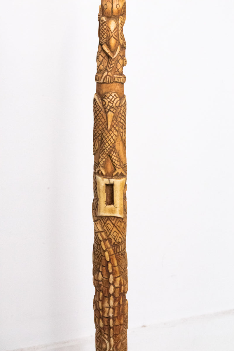 AFRICA, BENIN NIGERIA 1900 EDO PEOPLE TRIBAL MUSICAL FLUTE INSTRUMENT ...